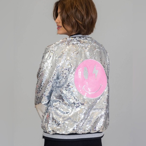 Lola + The Boys | Jackets & Coats | Sequin Smiley Jacket | Poshmark